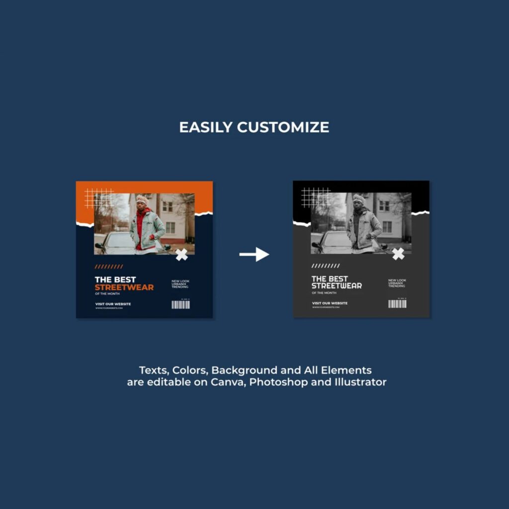 Instagram Engagement Post and Story Template Street Style Free Story ...