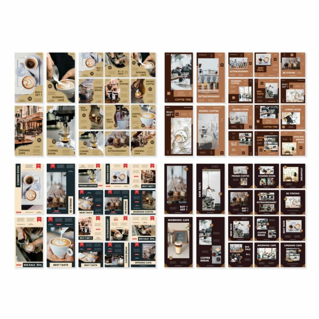 Social Media Bundle Template for Coffee Shop - MasterBundles