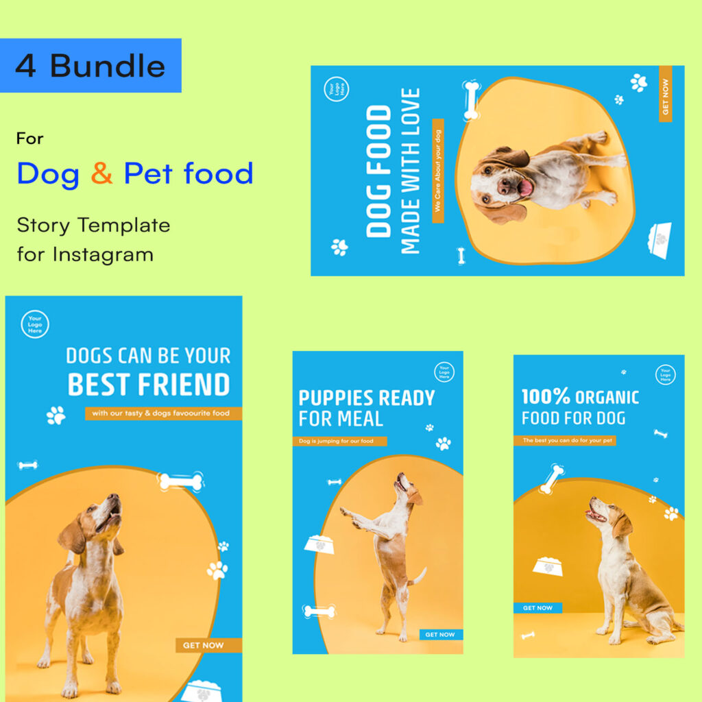 Dog & pet Instagram Story Templates (Bundle of - 4 stories) - MasterBundles