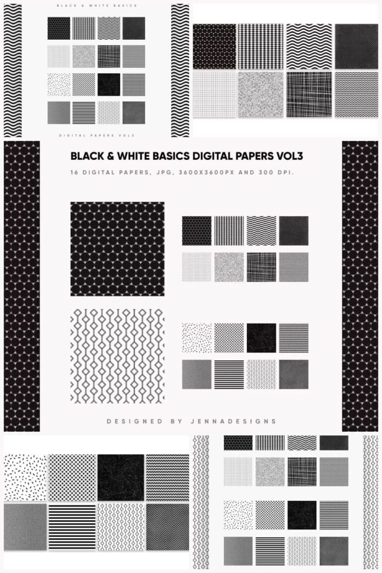 25+ Best Black and White Patterns in 2022: Free and Premium