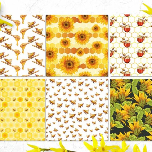 Bee & Honey Digital Paper Pack – MasterBundles