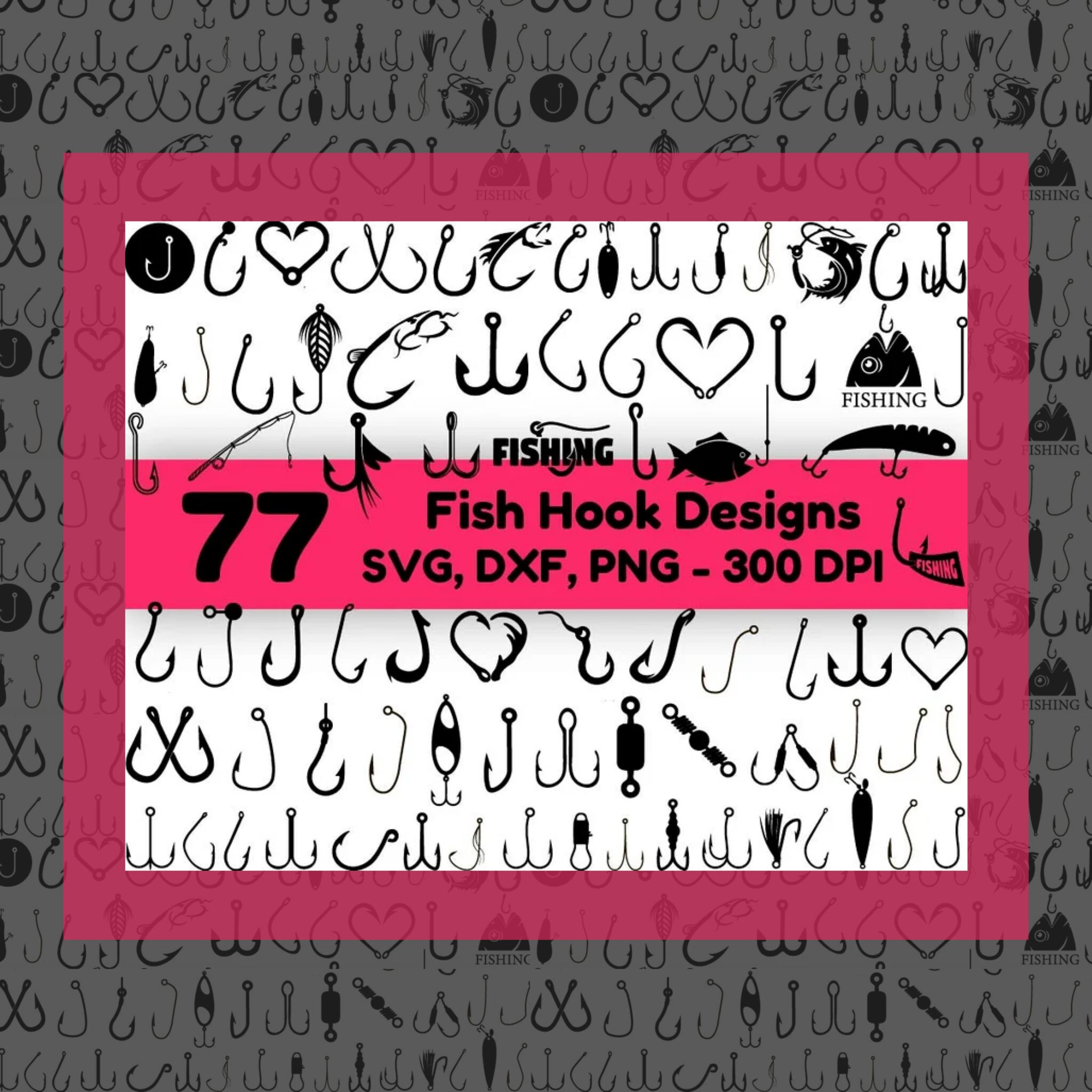 77 Fish Hook Big SVG Bundle – MasterBundles
