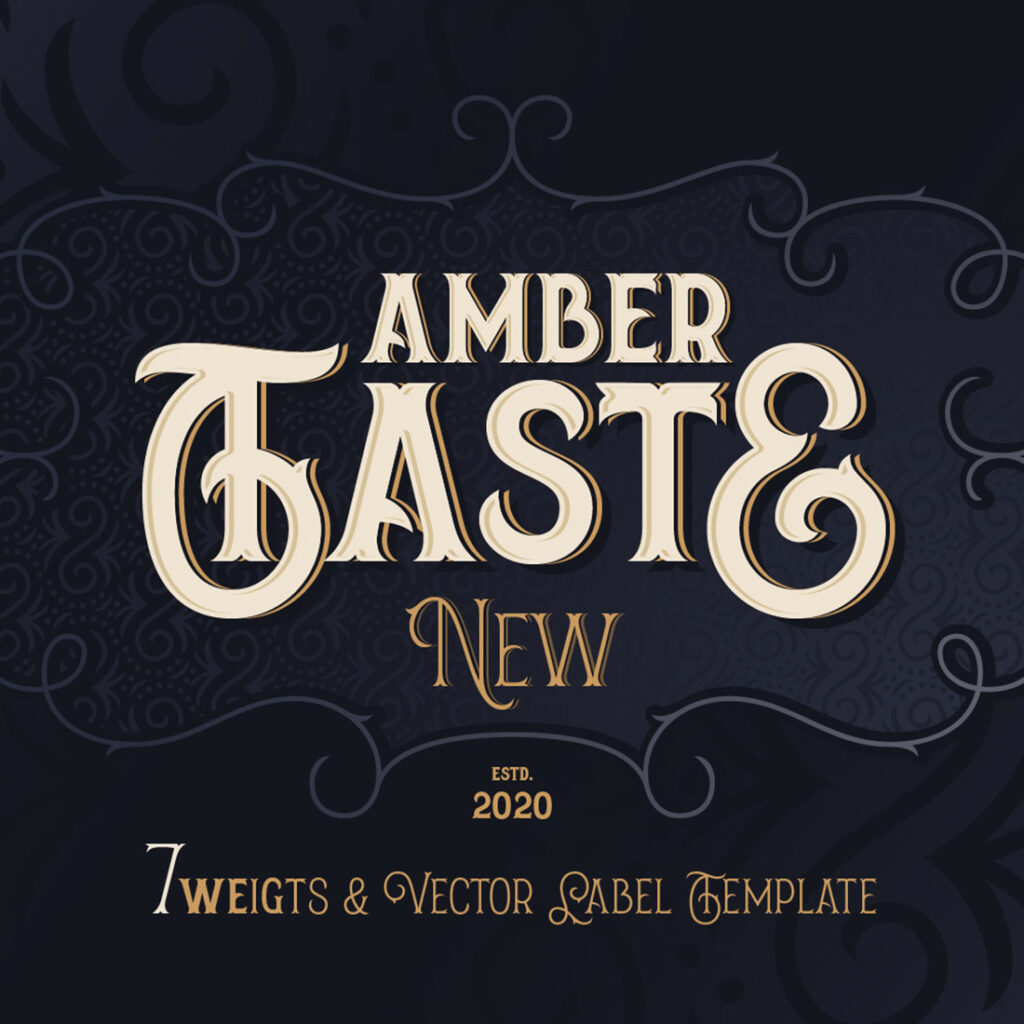 Amber Taste New! Font and Template - MasterBundles