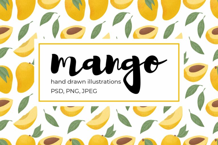 Mango Hand Drawn Illustrations – MasterBundles