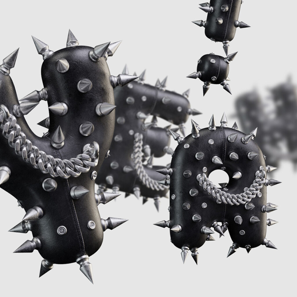 Biker Spike bitmap font - MasterBundles