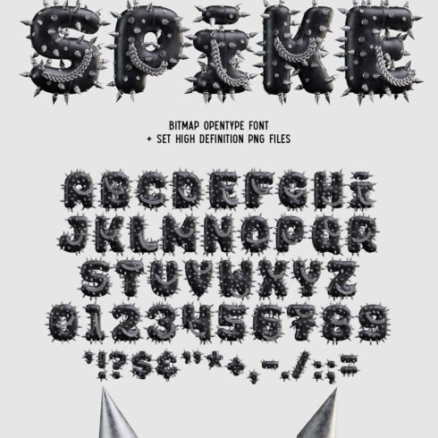 Biker Spike bitmap font | MasterBundles