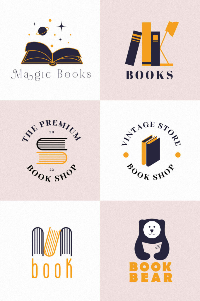 6 Book Logo Design Templates – MasterBundles