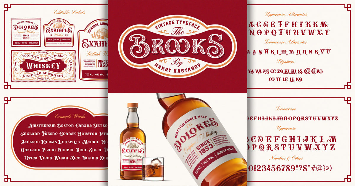 Brooks Vintage Font – MasterBundles