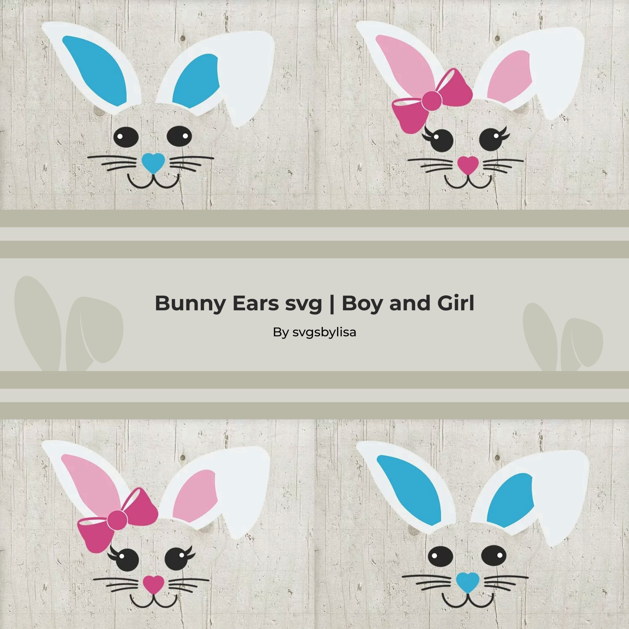 Bunny Ears SVG | Boy and Girl – MasterBundles