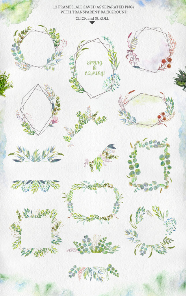 Spring Story Watercolor set – MasterBundles