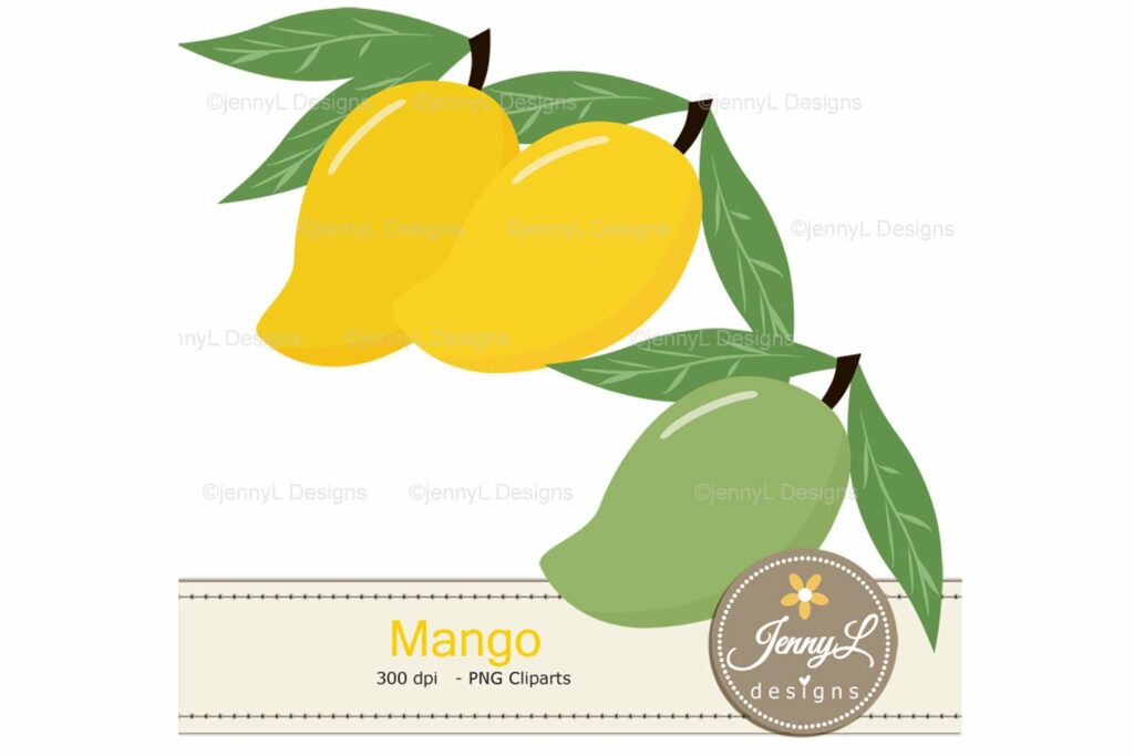 Mango Digital Papers and Mango Juice Clipart SET – MasterBundles