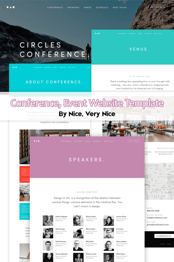 Conference, Event Website Template – MasterBundles