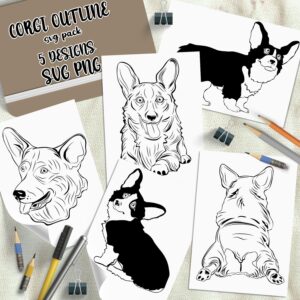 Corgi Outline SVG Pack – MasterBundles
