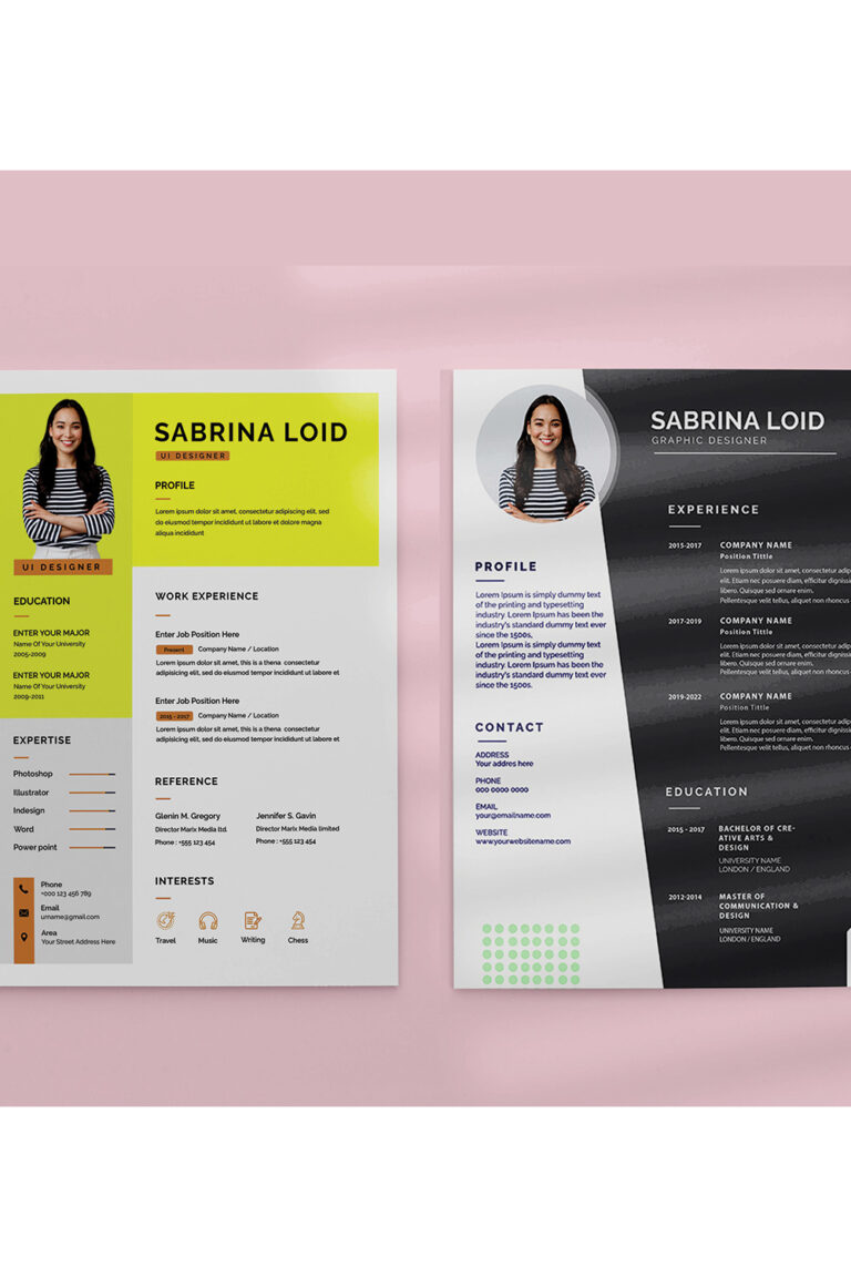 Simple CV Resume Template Design - MasterBundles