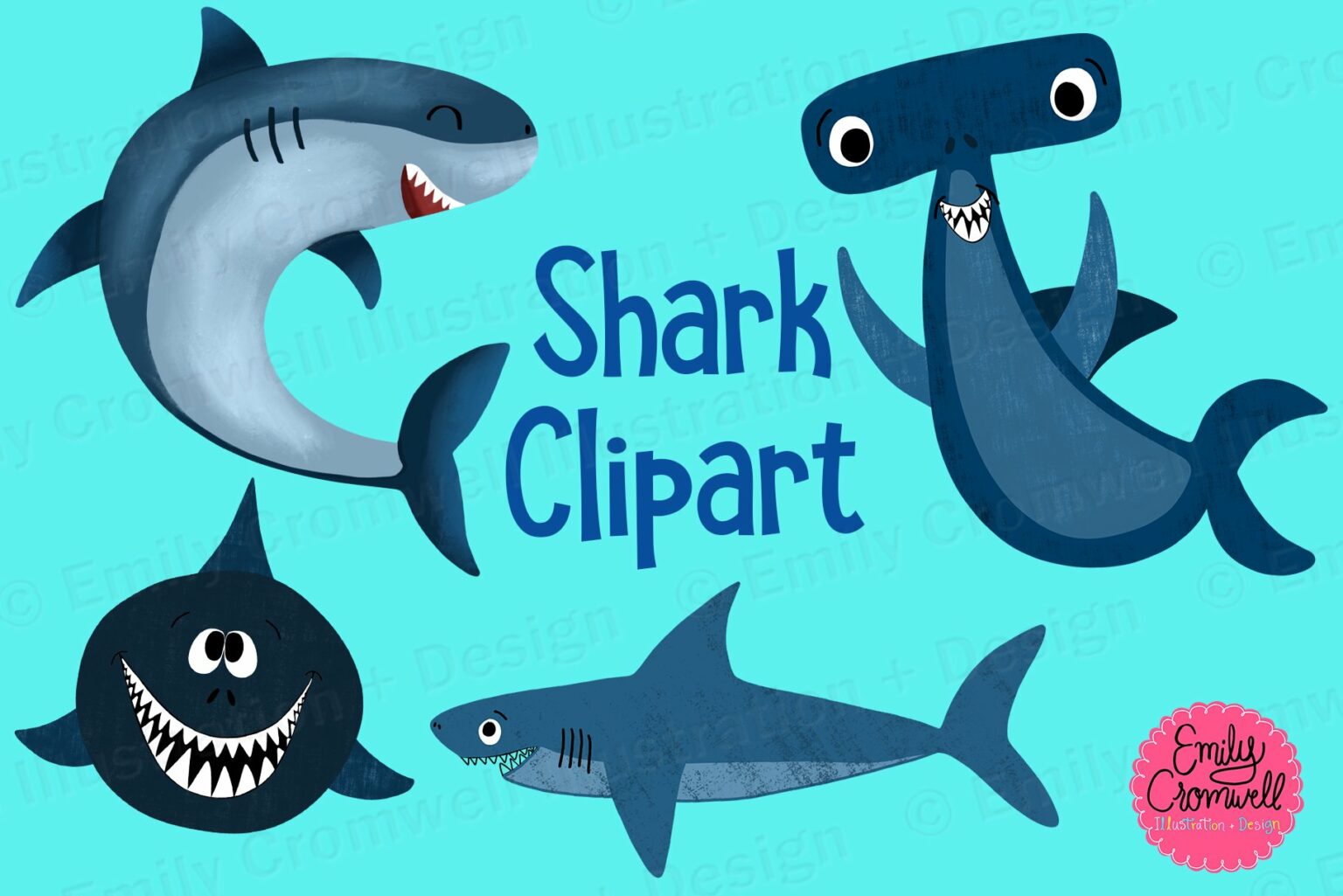 Shark Digital Clipart – MasterBundles