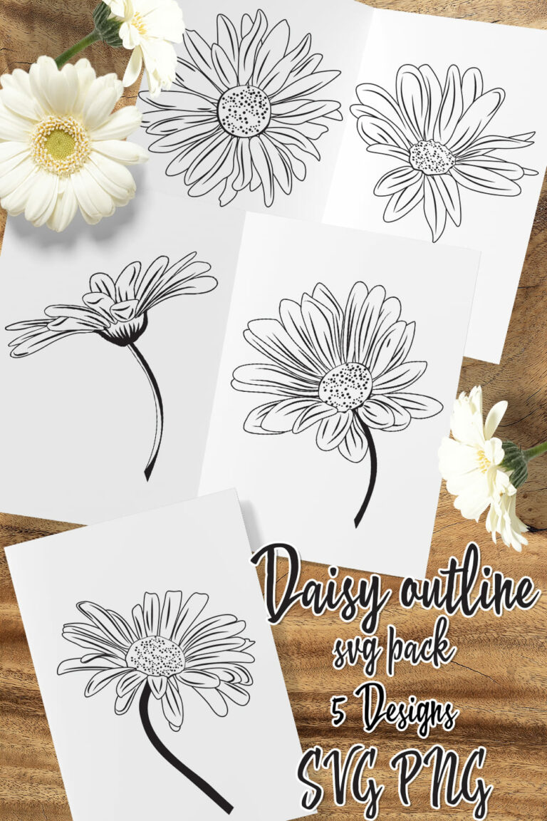 Daisy Outline SVG – MasterBundles