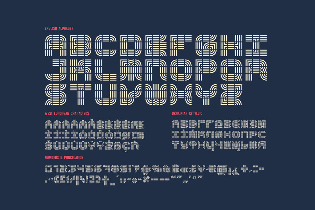 Dash Grid font - MasterBundles