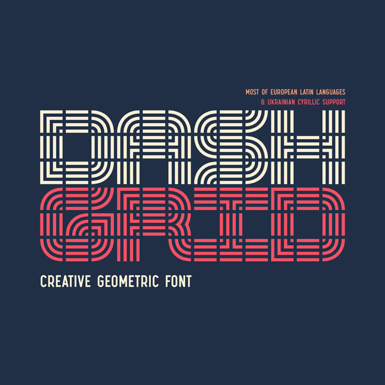 Dash Grid font - MasterBundles