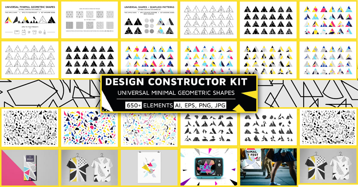 Design Constructor Kit. Triangles – MasterBundles