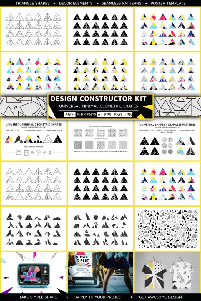 Design Constructor Kit. Triangles – MasterBundles