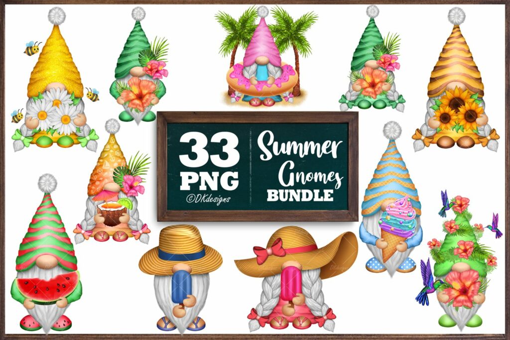 Summer Gnomes Sublimation Bundle, Beach Png Bundle – MasterBundles