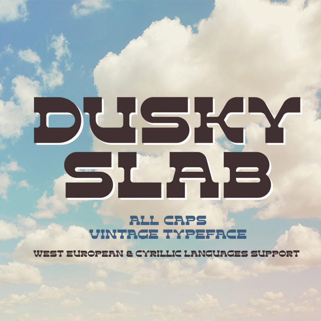 Dusky Slab - vintage font - MasterBundles