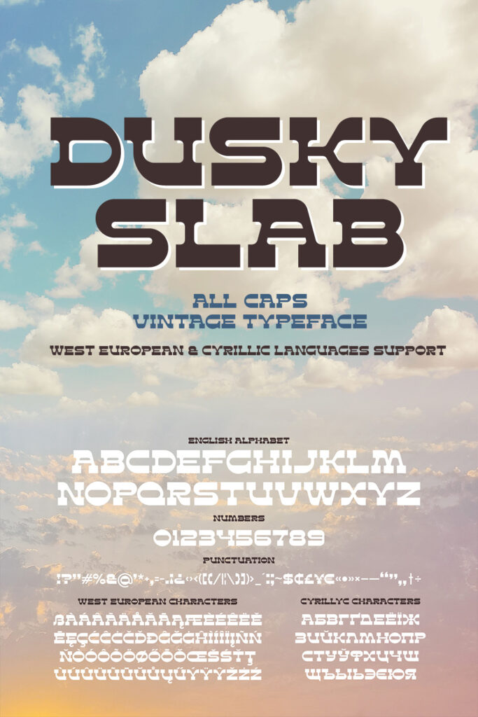 Dusky Slab - vintage font - MasterBundles