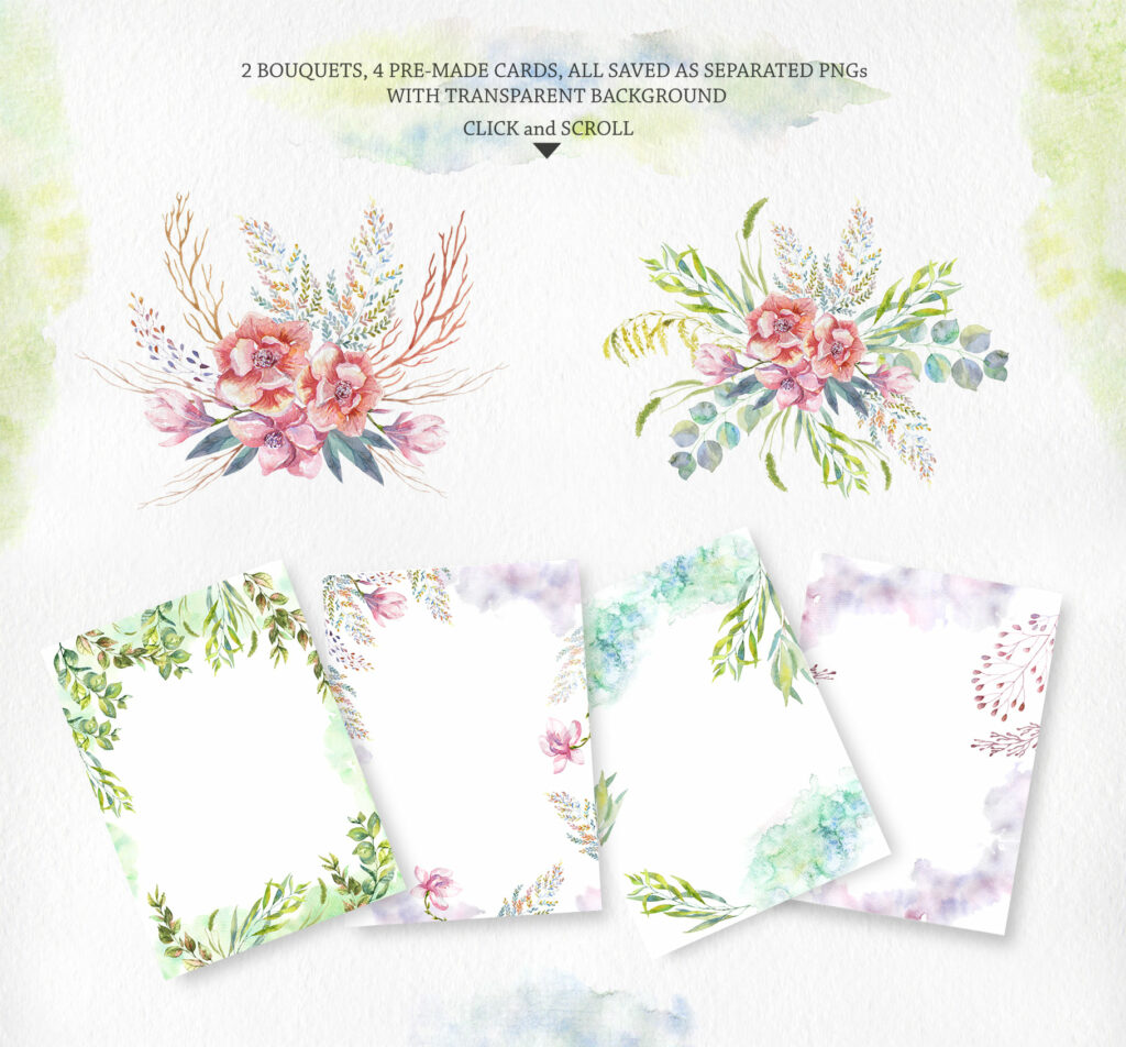 Spring Story Watercolor set – MasterBundles