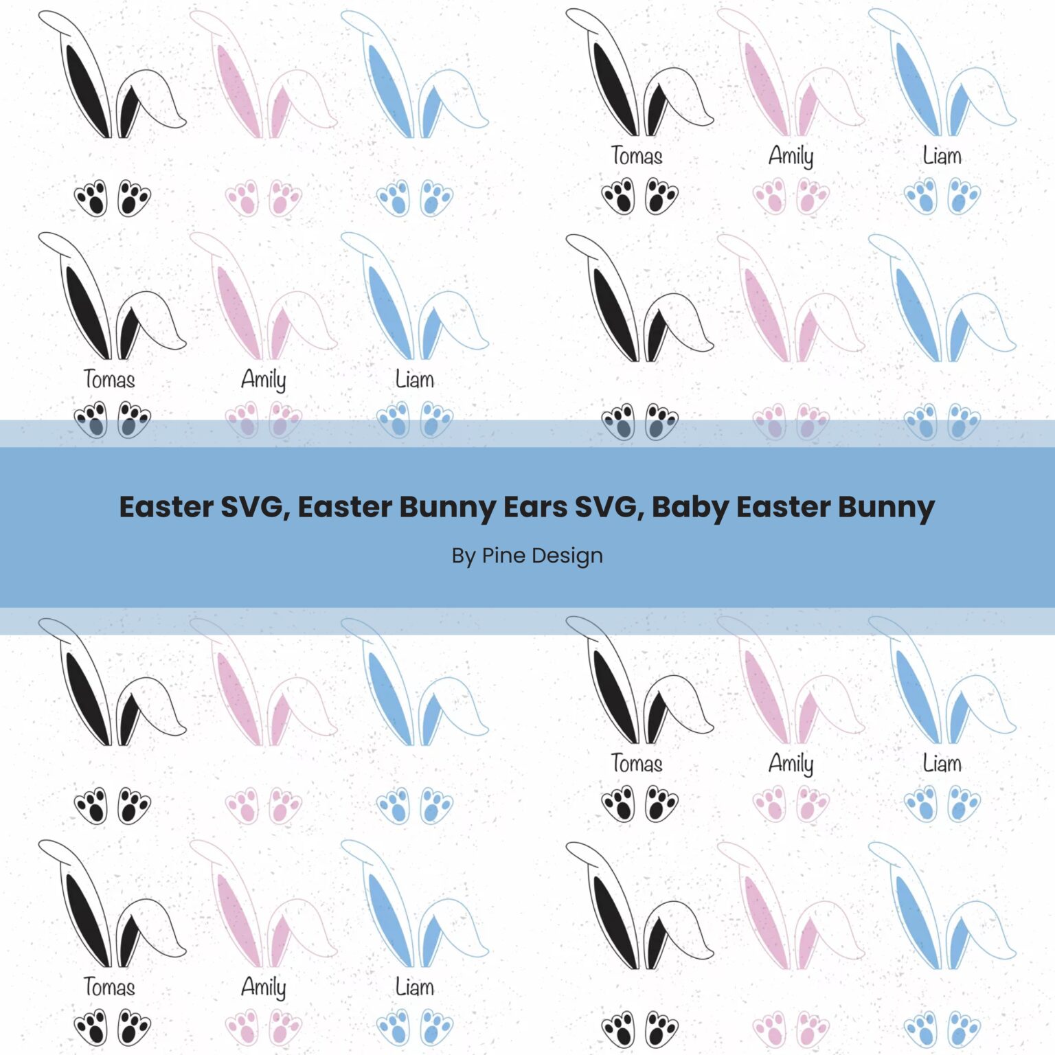 Bunny Ears SVG | Boy and Girl | Master Bundles