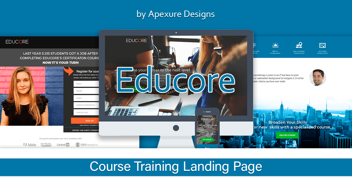 Educore Course Training Landing Page – MasterBundles