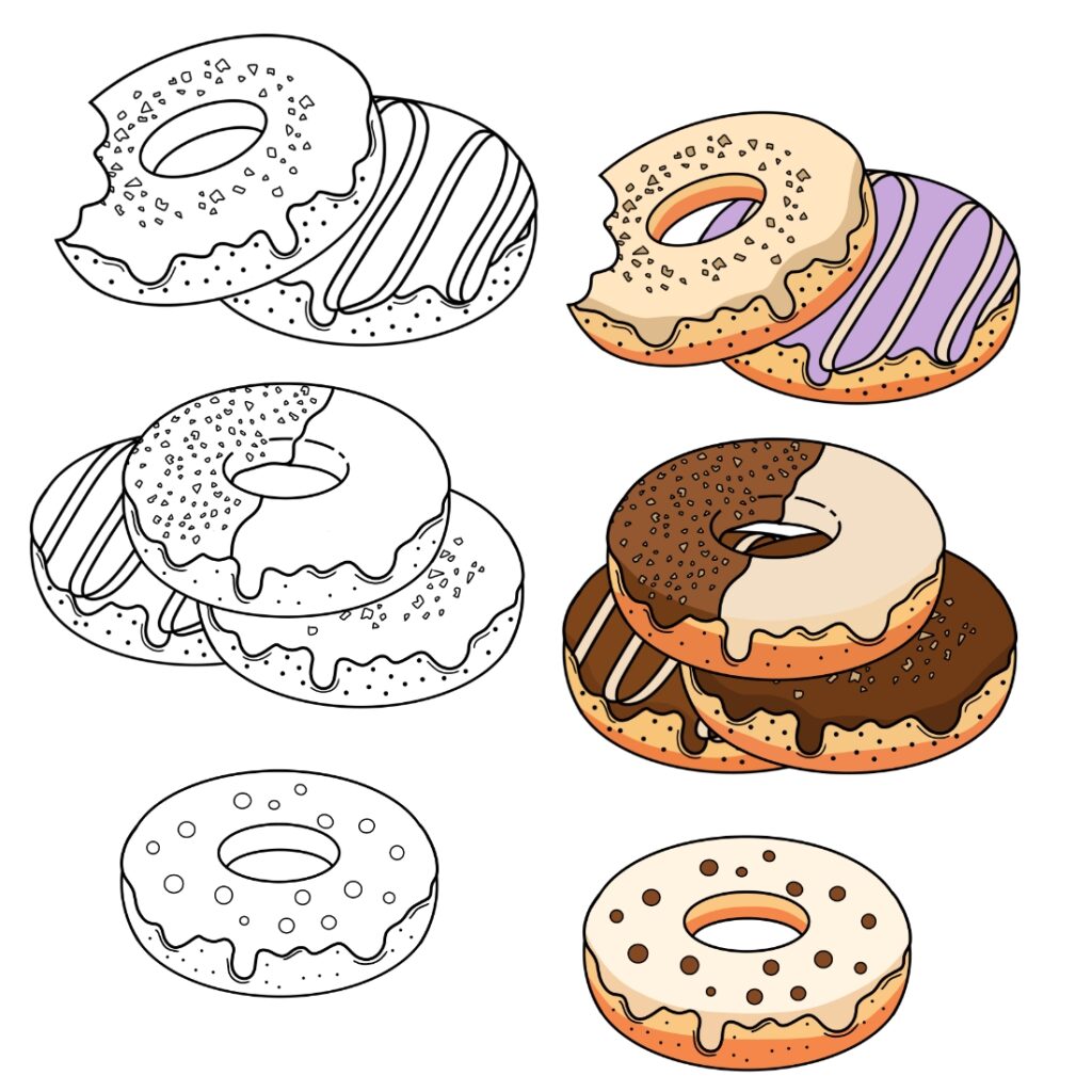 7 donut sticker pack - only ?? - MasterBundles