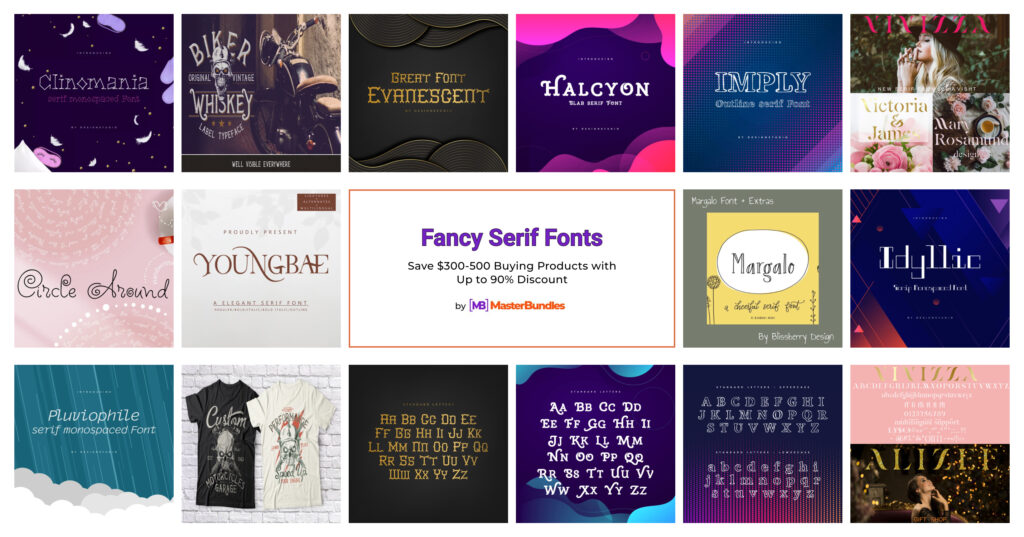 34+ Fancy Serif Fonts 2025 - MasterBundles