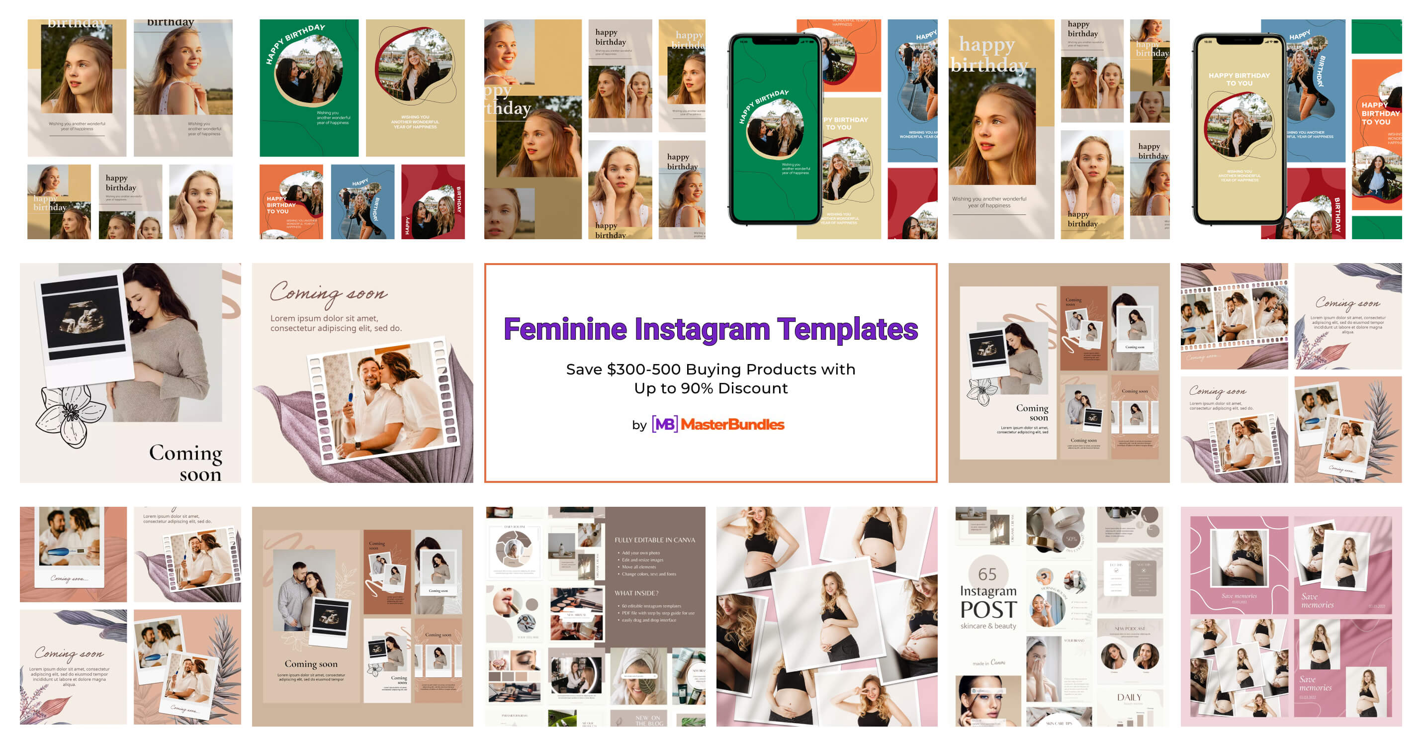 26+ Feminine Social Media Templates for 2025 - MasterBundles