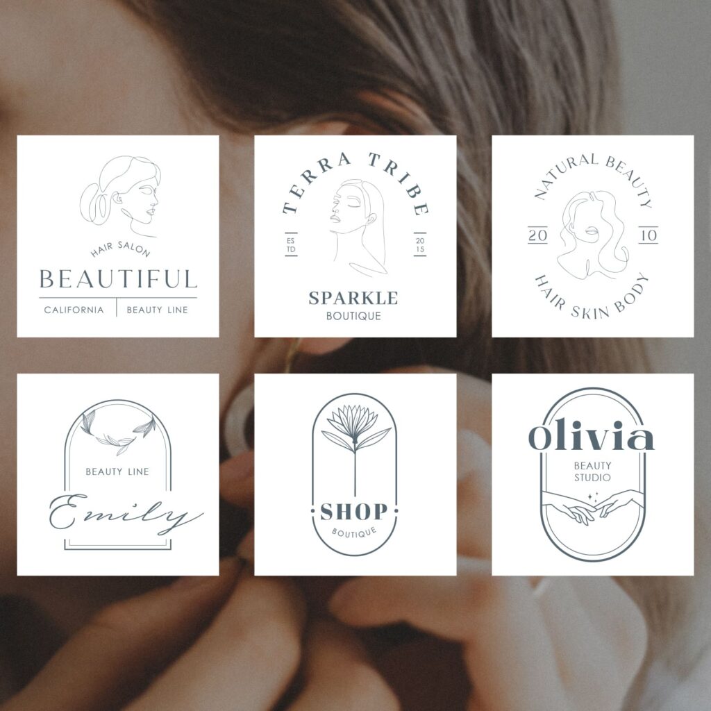 6 Feminine Logo Design Templates – MasterBundles