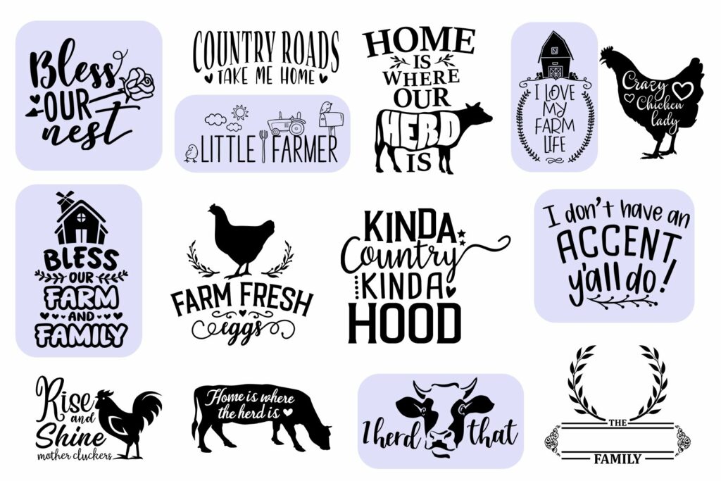 Farm Quotes SVG Bundle, Farmhouse Quotes SVG, Farm Bundle – MasterBundles