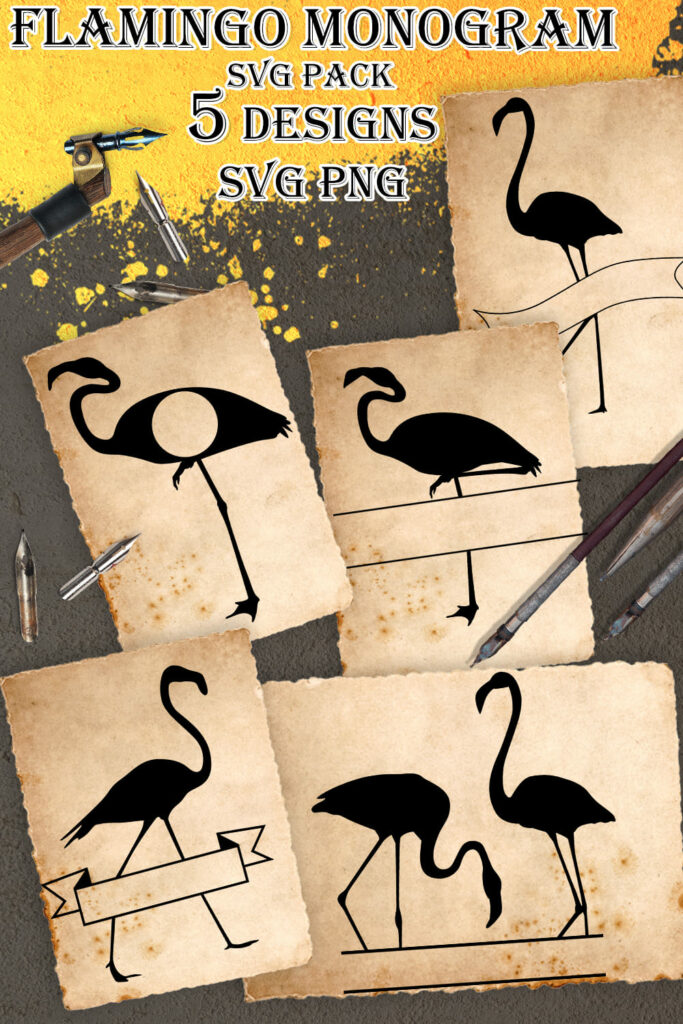 Flamingo Monogram SVG Pack – MasterBundles