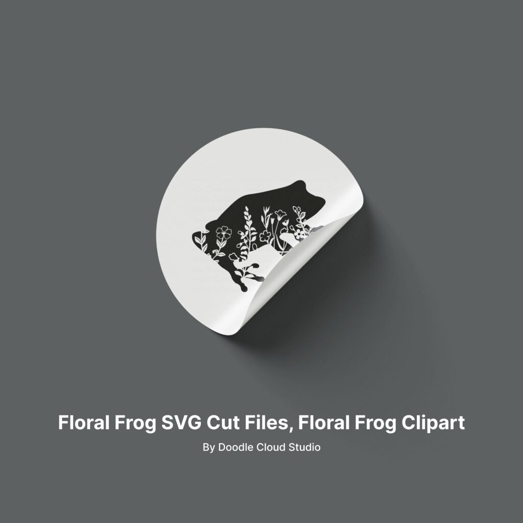 Floral Frog SVG Cut Files, Floral Frog Clipart – MasterBundles