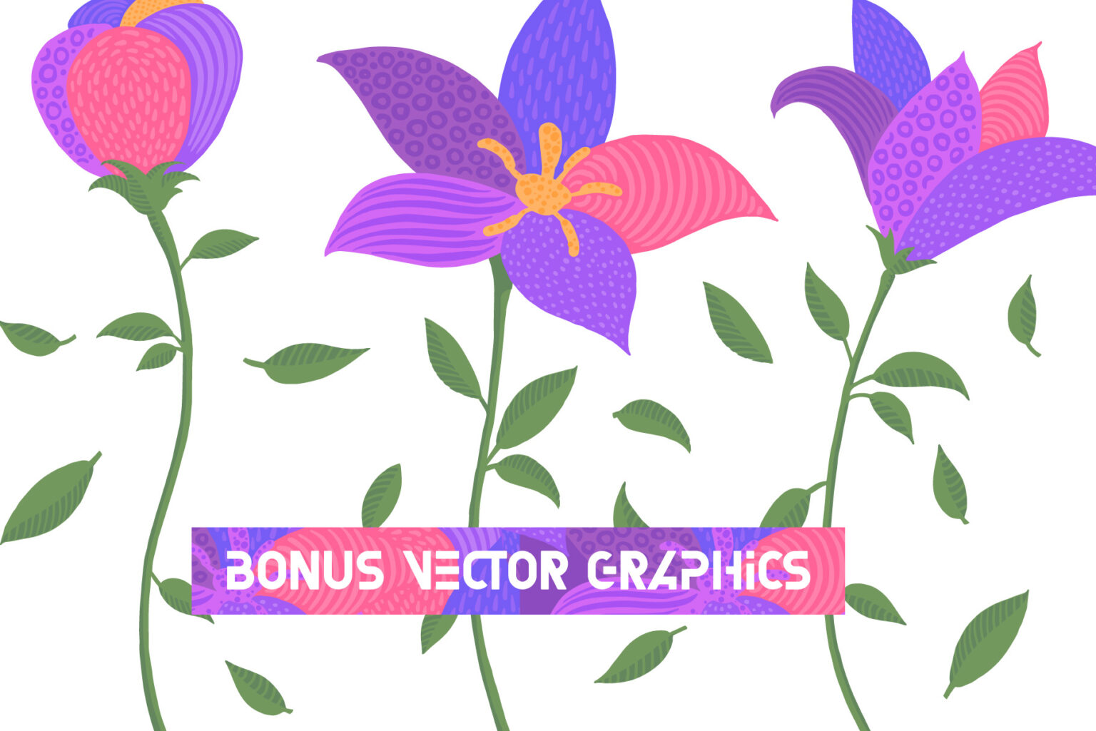 Florry font & graphics. - MasterBundles