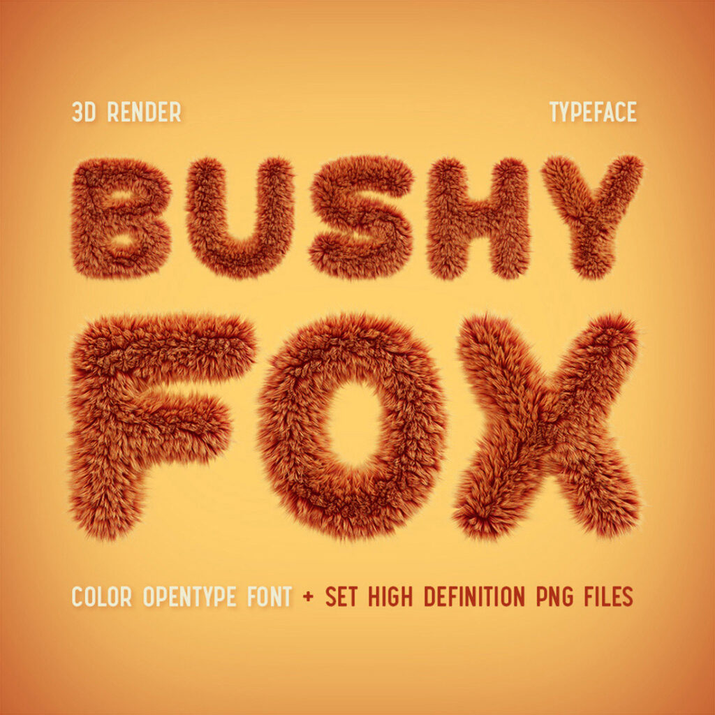 Bushy Fox color font - MasterBundles