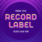 Record Label - Color Vector Font - MasterBundles