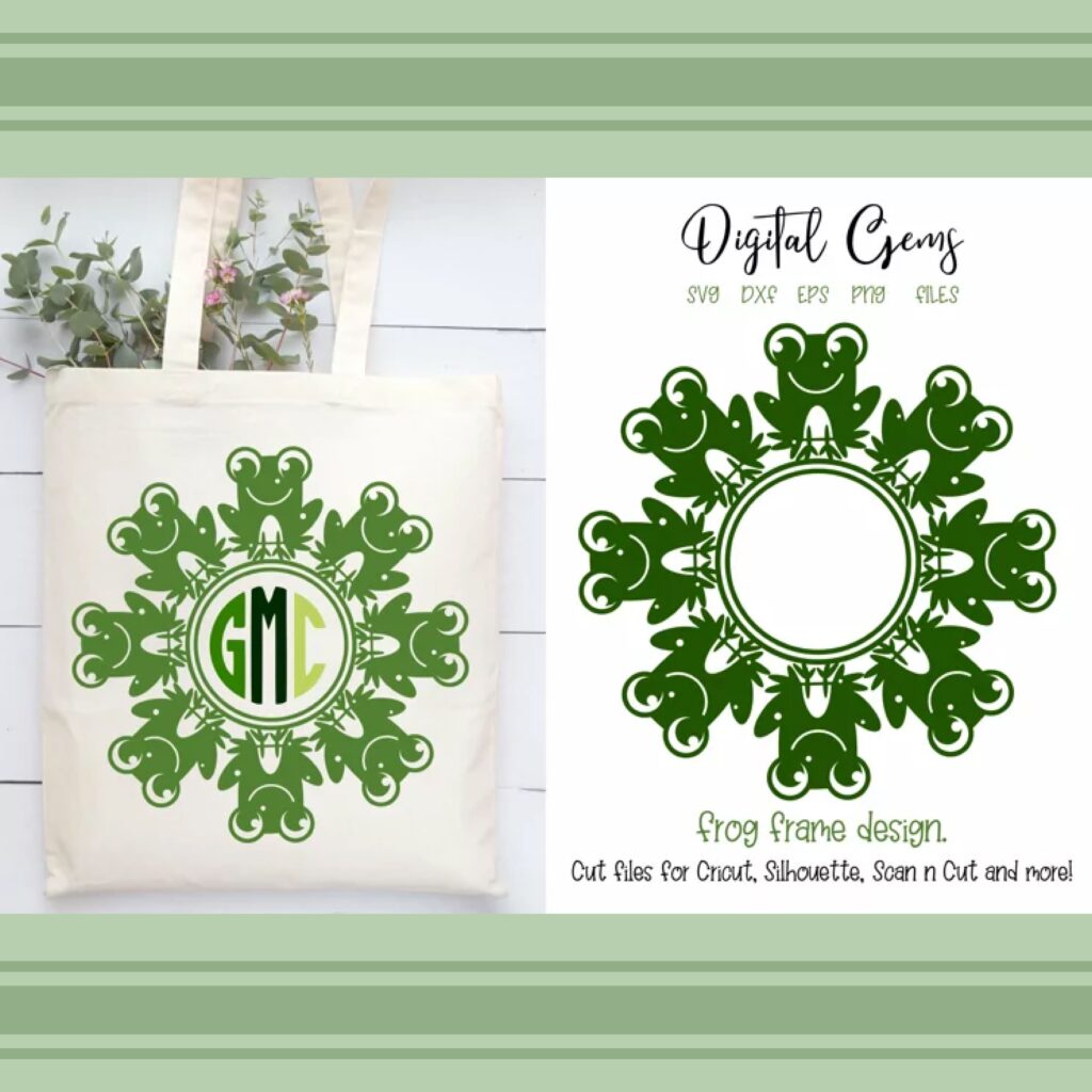 Frog Frame SVG / EPS / DXF / PNG files – MasterBundles
