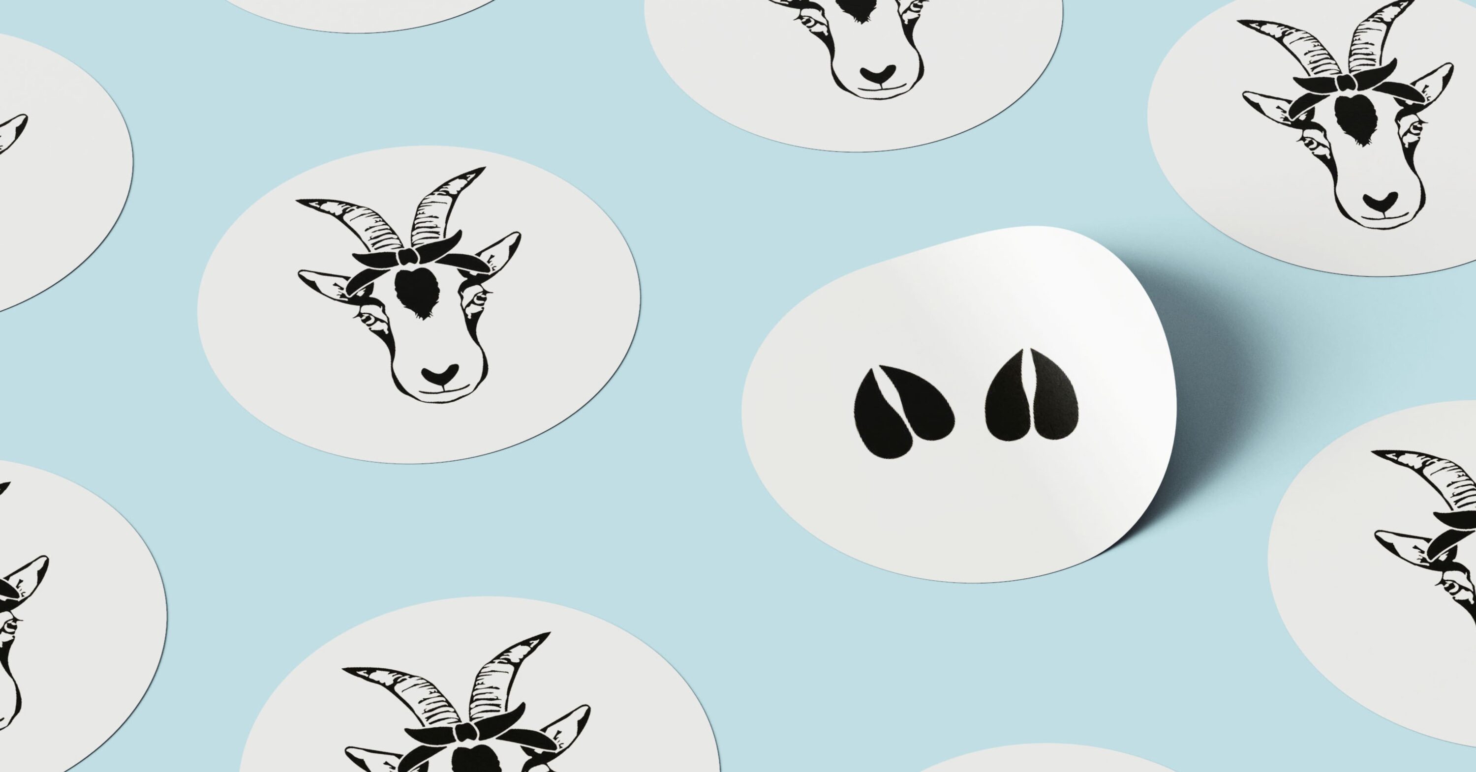 Goat Head whit Bandana Silhouette SVG goats feet Farm Milk 794S ...