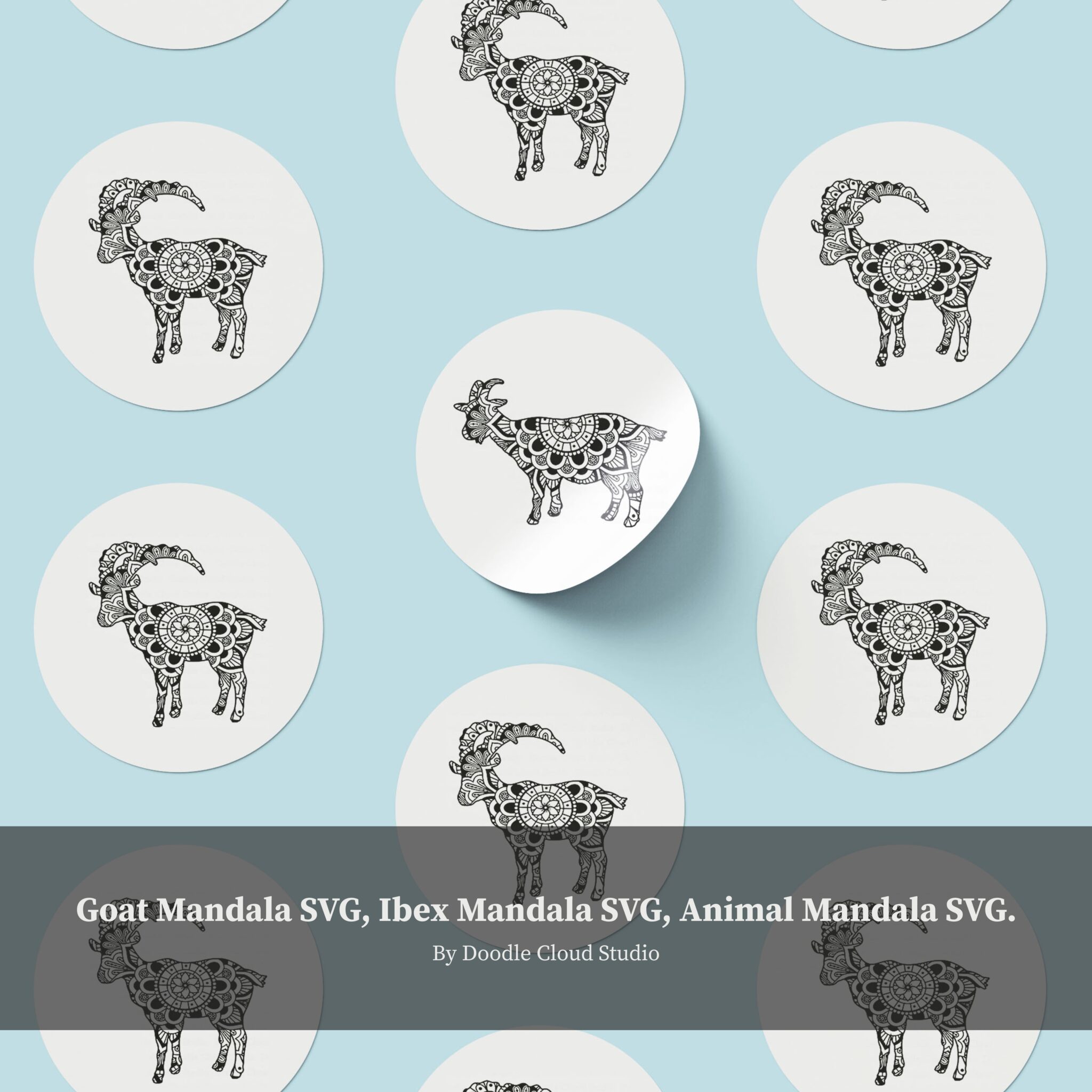 Goat Mandala SVG, Ibex Mandala SVG, Animal Mandala SVG – MasterBundles