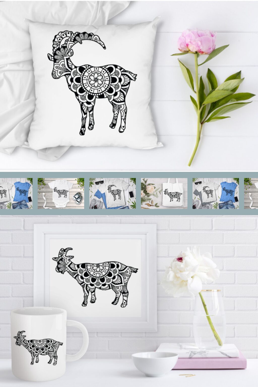 Goat Mandala SVG, Ibex Mandala SVG, Animal Mandala SVG – MasterBundles