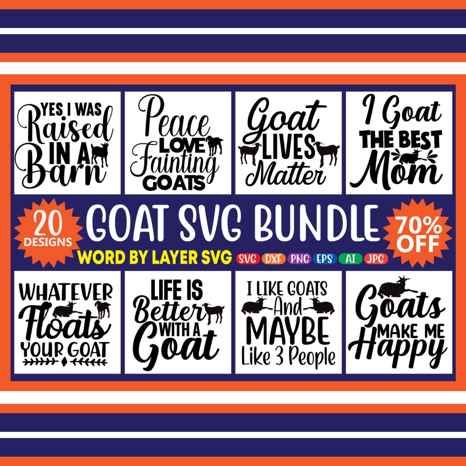 20 Goat SVG Bundle – MasterBundles