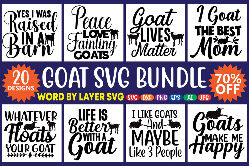 20 Goat SVG Bundle – MasterBundles