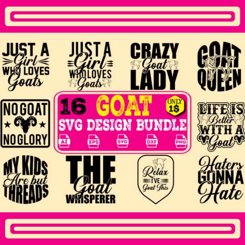 Goat SVG Bundle | Master Bundles
