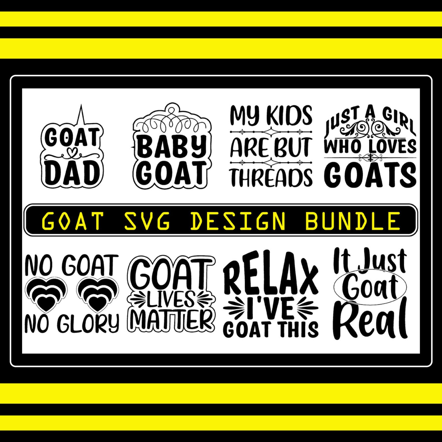Goat SVG Bundle | Master Bundles