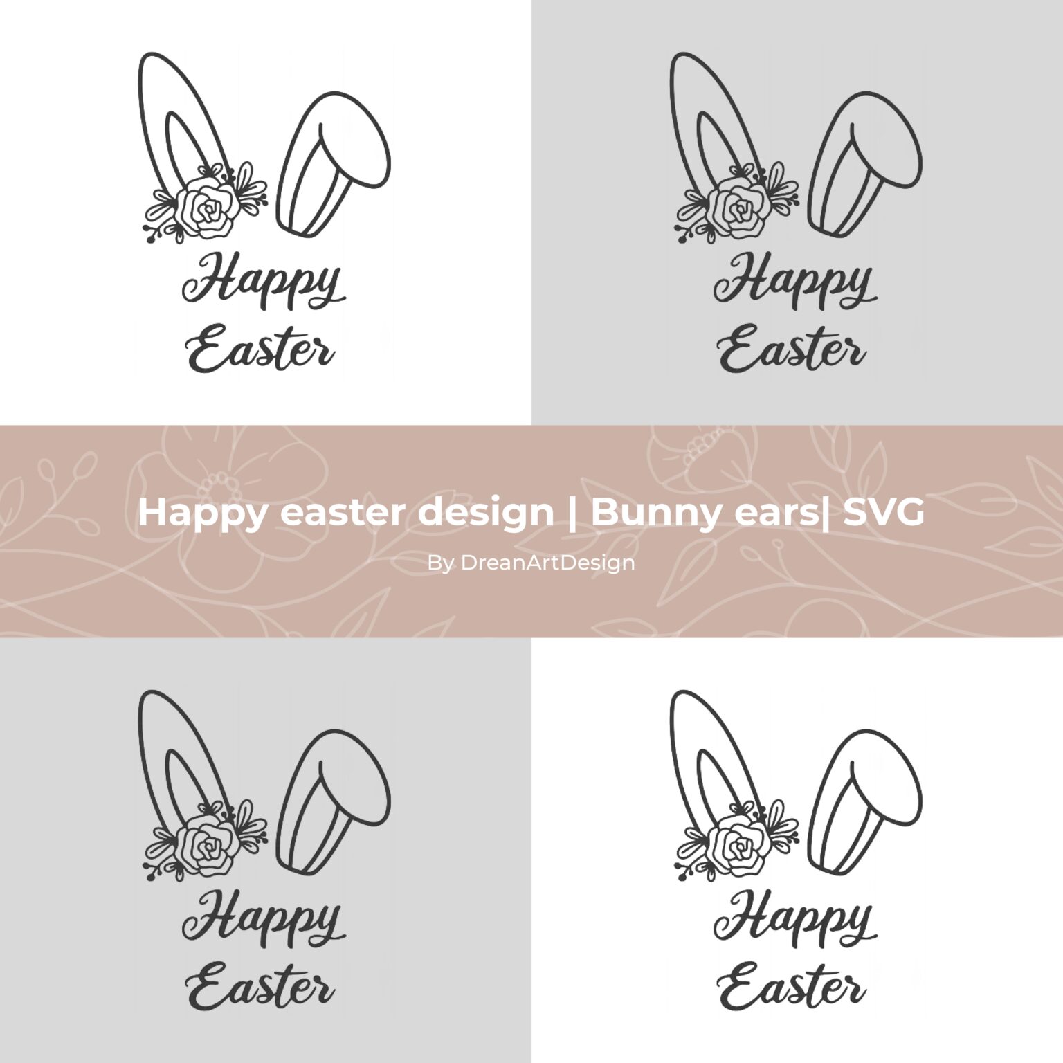 Easter Bunny Vector SVG Clipart | Master Bundles