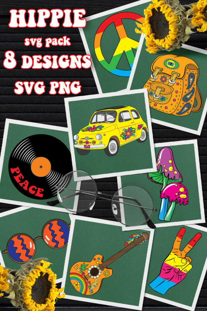 8 Hippie SVG Designs – MasterBundles